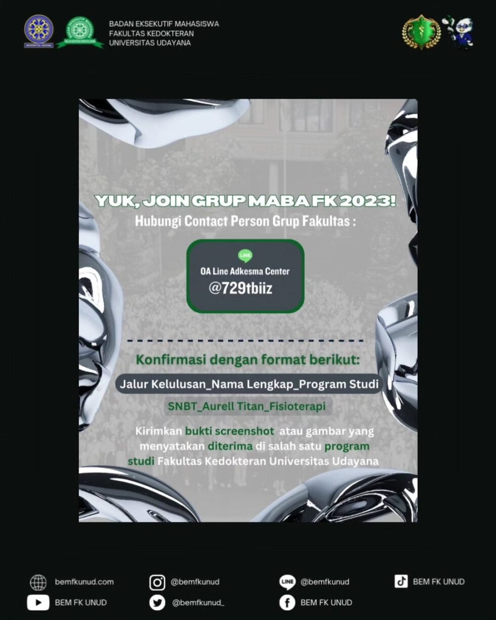 Mekanisme Join Grup Bagi Mahasiswa Baru Fakultas Kedokteran Universitas Udayana Tahun 2023 - BEM ...