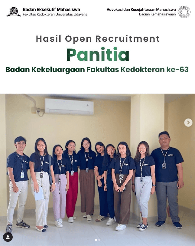 Hasil Open Recruitment Panitia BKFK-63 - BEM FK UNUD 2025 - Saptakarya ...